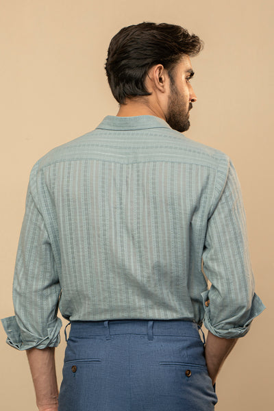 STONE BLUE LINEN SHIRT – Republic by Omar Farooq