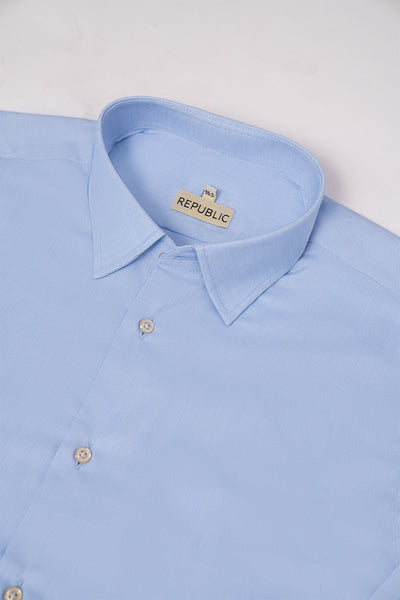 TAILORED FIT SKY BLUE FORMAL SHIRT – Republic by Omar Farooq