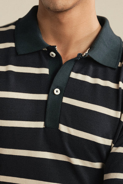 BLUE AND WHITE POLO SHIRT – Republic by Omar Farooq