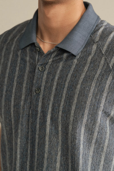 GREYISH BLUE POLO SHIRT – Republic by Omar Farooq